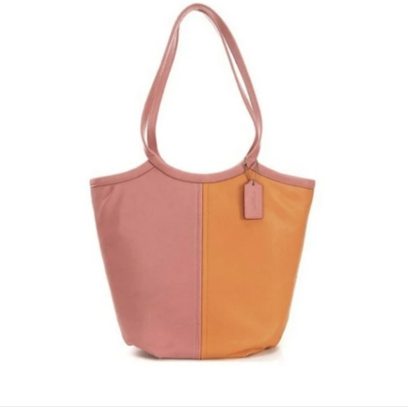 Coach | Bags | Coach Bea Tote Bag Pink And Orange | Poshmark